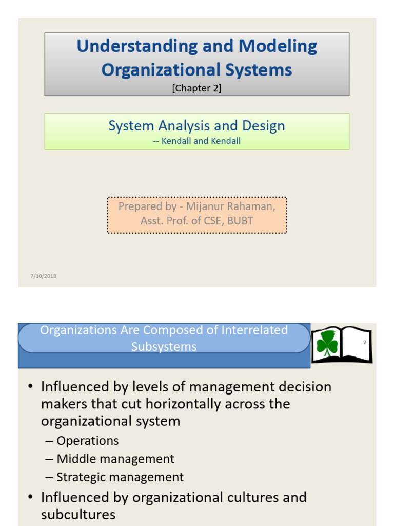 Ch2 - Understanding and Modeling Org. Systems - 1 | PDF | Enterprise Resource Planning | System