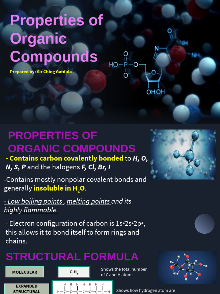 Properties and Types of Organic Compounds | PDF | Hydrocarbons | Alkene