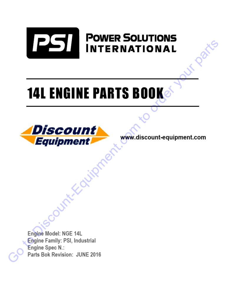 Your Parts: 14L Engine Parts Book | PDF | Piston | Screw