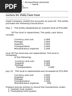 IA1 - 001-Petty Cash Fund (Imprest Fund System, Fluctuating Fund System, Journal Entries) | PDF ...