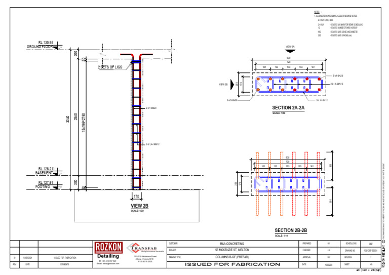 c8sf - Columns B-GF (Prefab) - Shopdrawing-Cage2-2 | PDF | Civil ...