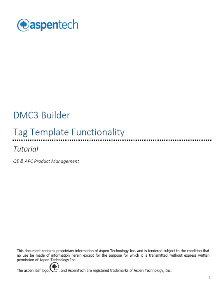 DMC3 Builder - Tag Template Tutorial_v2 | PDF | Parameter (Computer Programming) | Regular ...