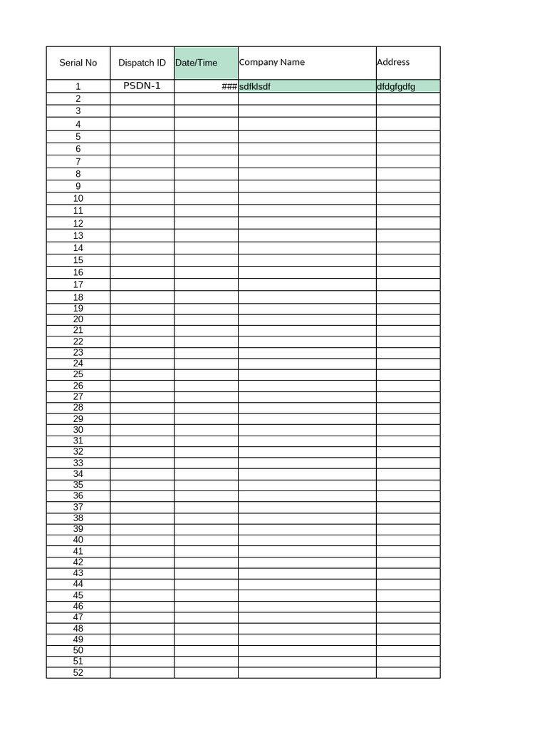 PS Dispatch Register | PDF