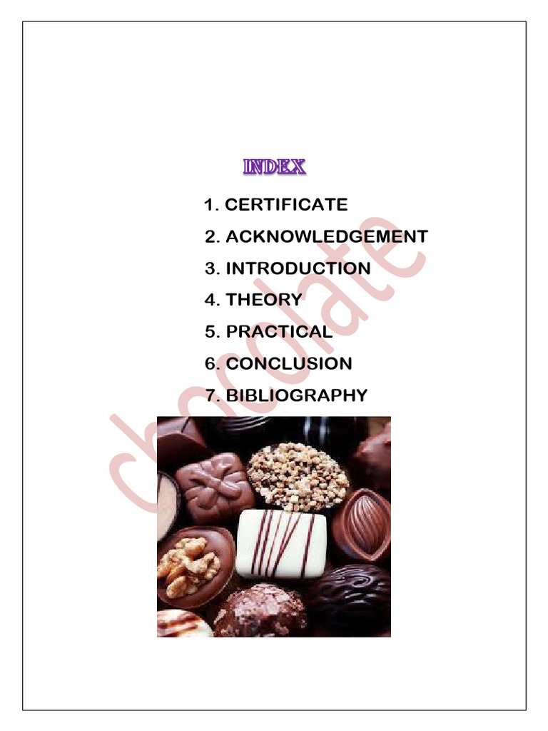 Chocolate Analysis (Class 12th) (Autosaved) - 071959 | PDF | Chocolate | Types Of Chocolate