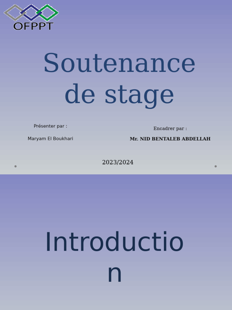Soutenance de stage | PDF | Impôts