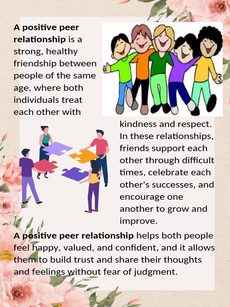 A Positive Peer Relationship Is A Strong | PDF