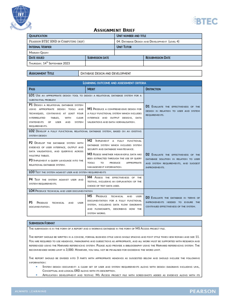 Database Design | PDF | Databases | Microsoft Access