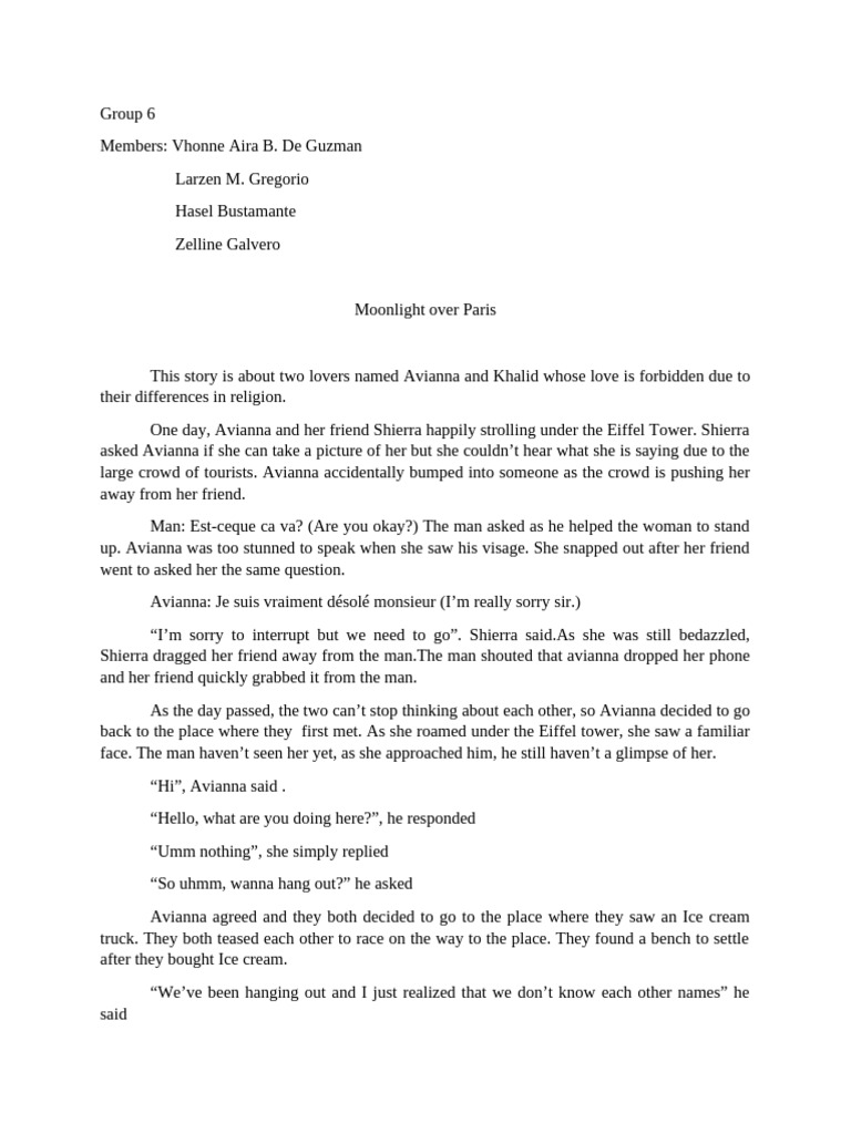 Story - Moonlight Over Paris | PDF