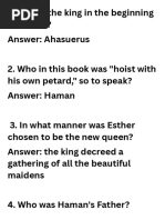 Esther Bible Quiz: 100 Questions & Answers | PDF | Esther | Book Of Esther