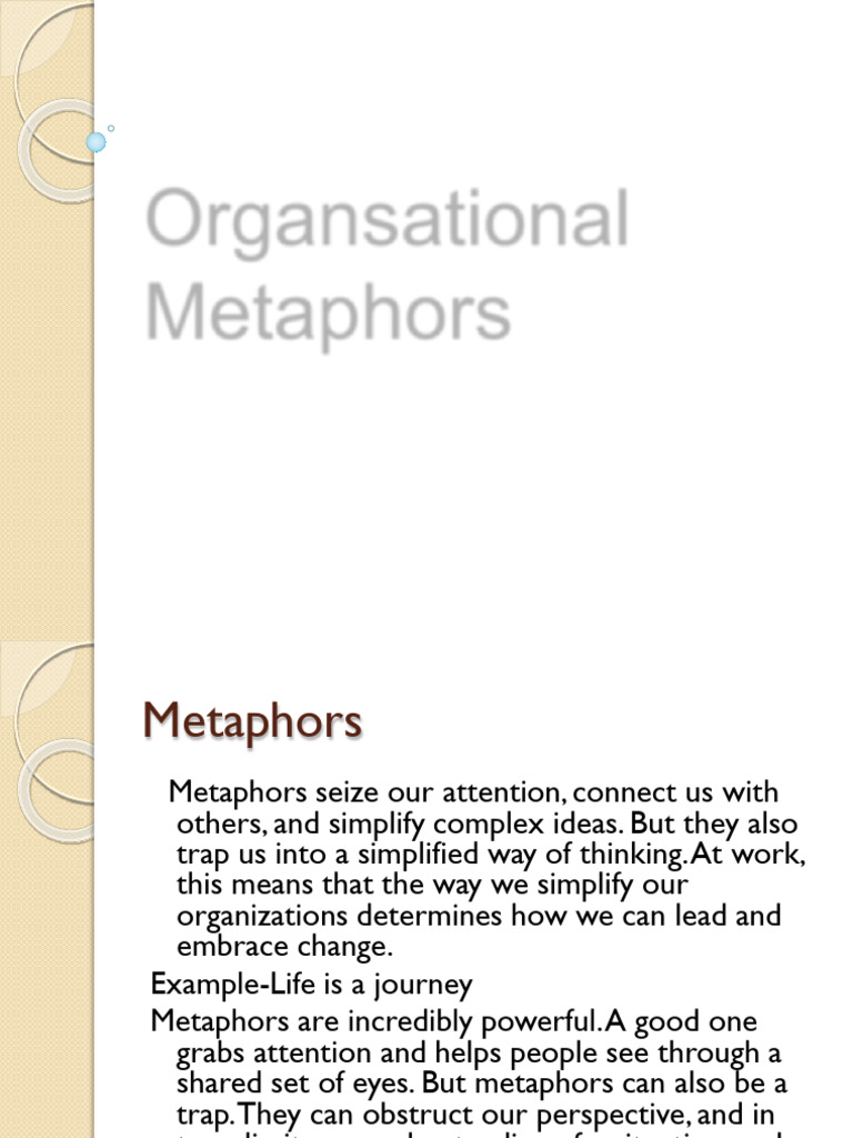 Metaphors | PDF | Leadership | Organizational Behavior