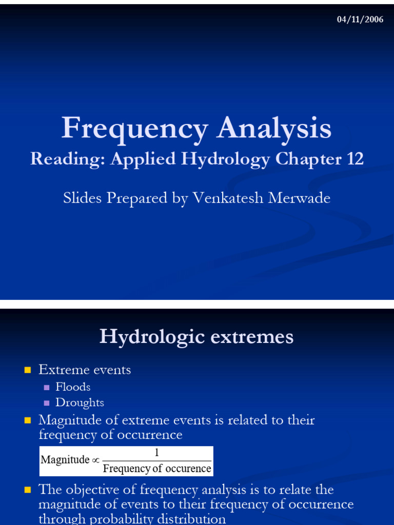 Frequency Analysis | PDF | Normal Distribution | Probability Density Function