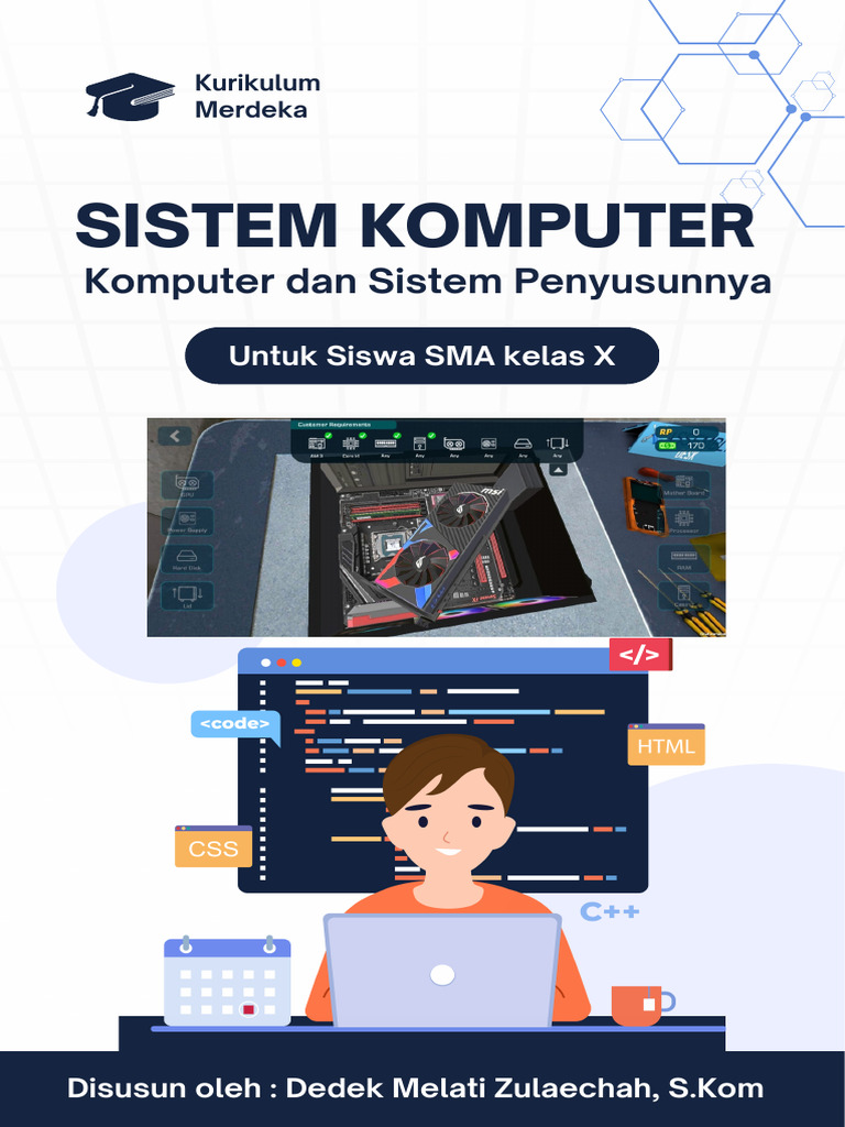 Modul Pembelajaran Informatika Sampul Buku Biru Ilustratif | PDF