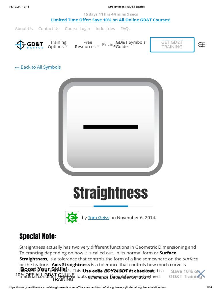 GD&T Straightness Explained | PDF | Engineering Tolerance