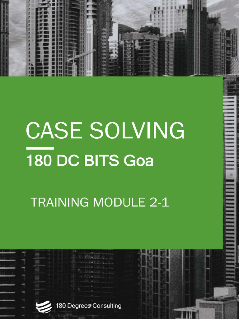 Module 1 - Case Solving Methodology | PDF