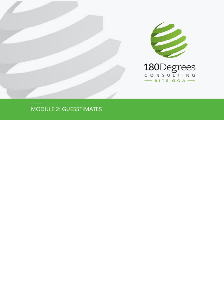 Module 2 - Guesstimate | PDF