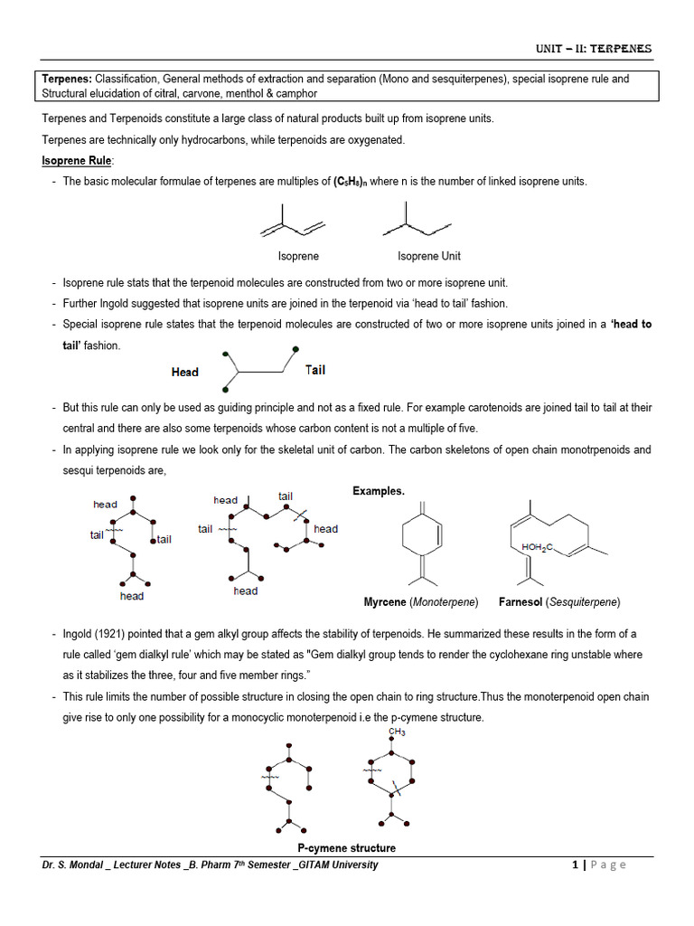 Terpenes | PDF | Chemistry