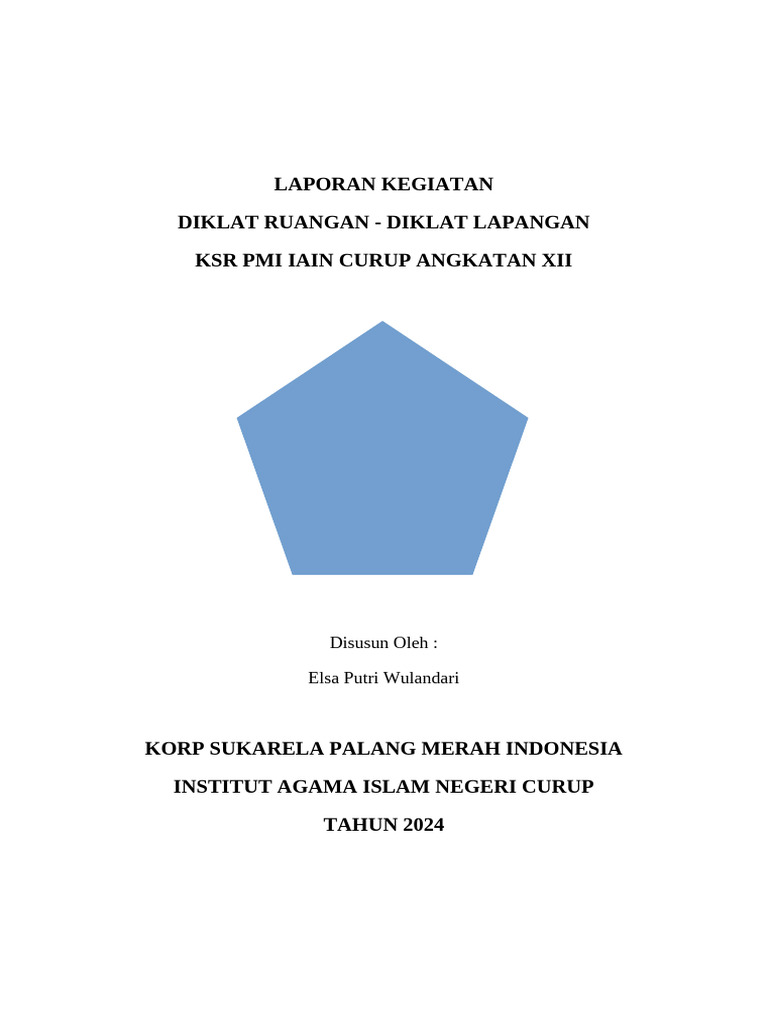 Laporan Kegiatan KSR Pmi | PDF