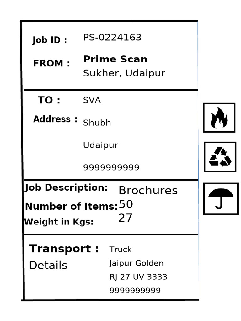 Shipping Label Sticker | PDF