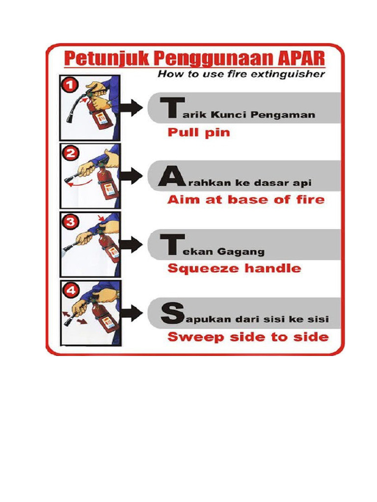 petunjuk penggunaan apar | PDF