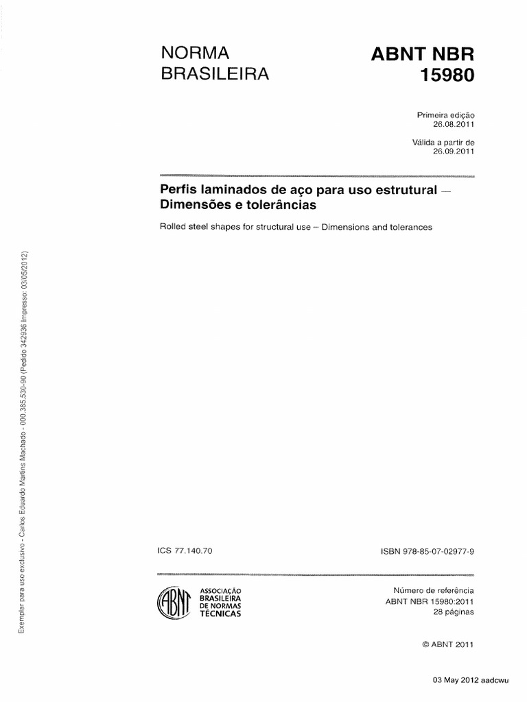 Abnt NBR 15980 | PDF