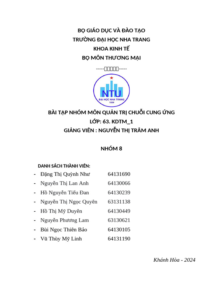 Bai Tap Nhom Chu de 1 | PDF