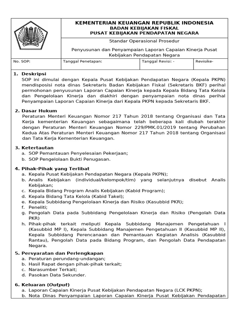 Konsep SOP LCK (Rev) | PDF