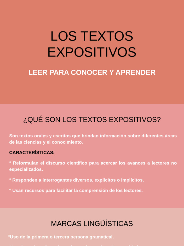 Los Textos Expositivos | PDF | Información
