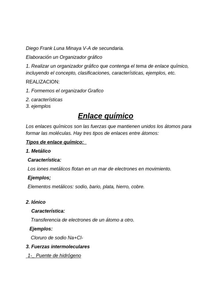 Enlaces Químicos: Guía Visual | PDF