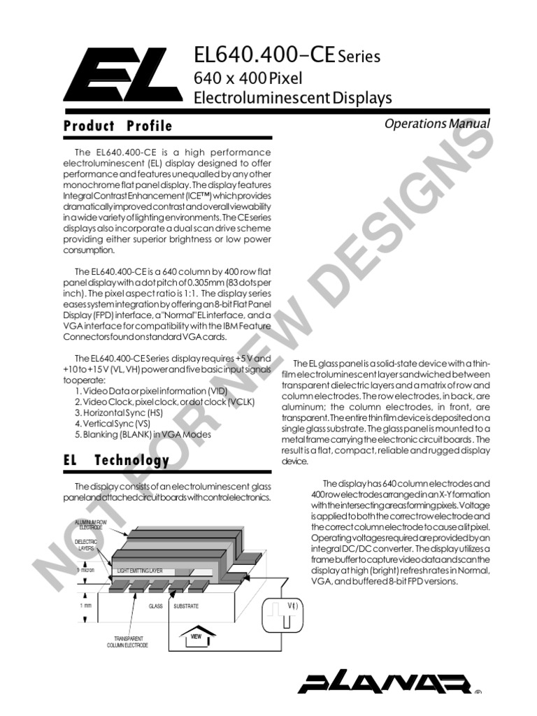 el640.400-CE Series | PDF | Video | Analog To Digital Converter