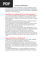 Settlement Types and Hierarchy Explained | PDF | City | Village