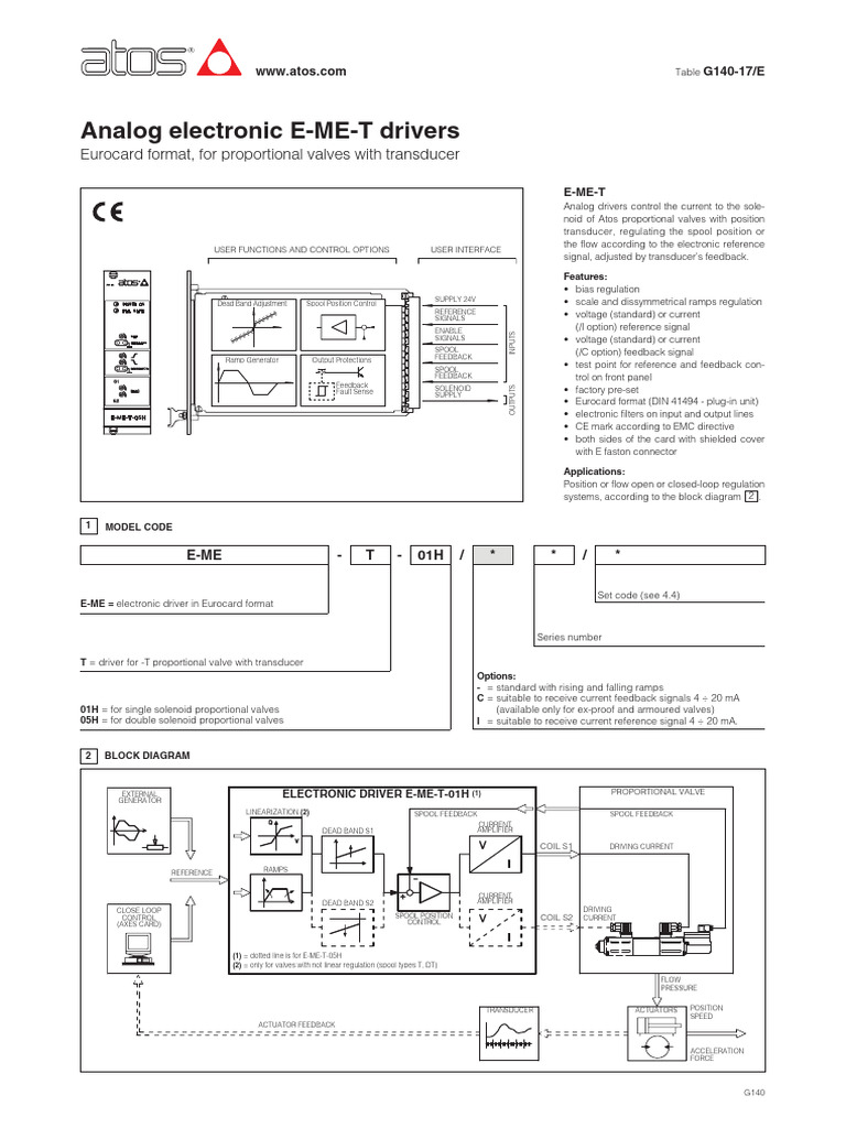 ATOS Valve Driver 140 | PDF | Power Supply | Rectifier