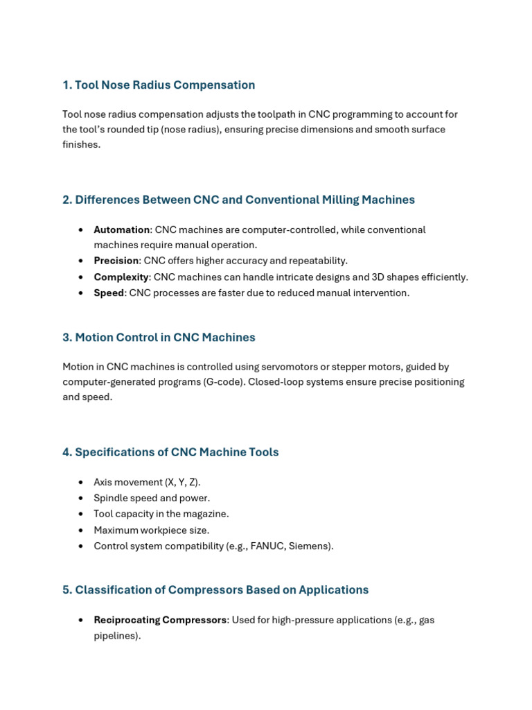 Ut 2 Two Marks | PDF | Numerical Control | Machines