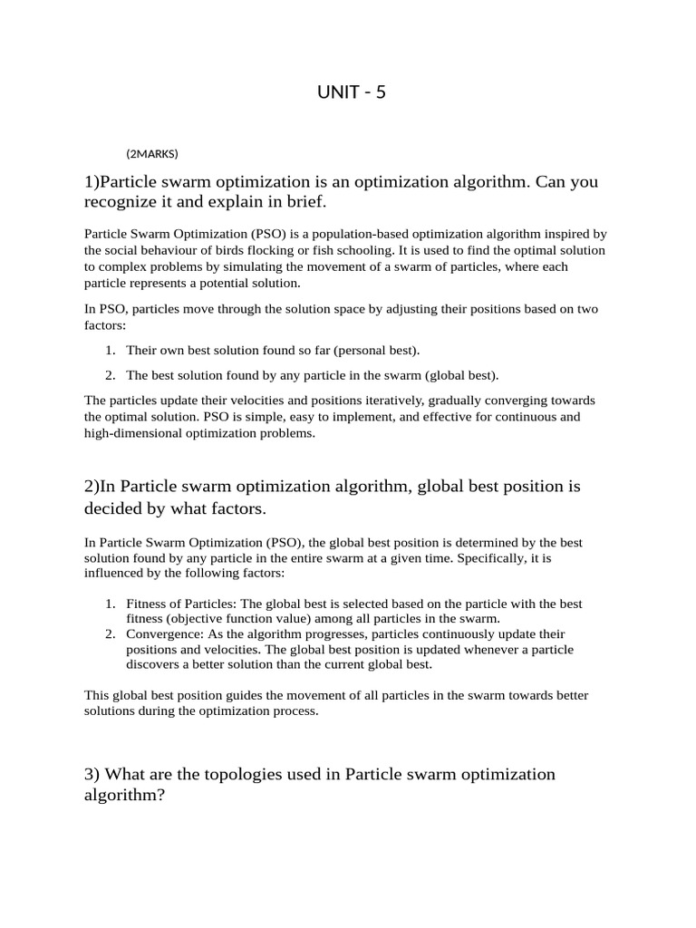 Aiot 5 Unit | PDF | Mathematical Optimization | Applied Mathematics