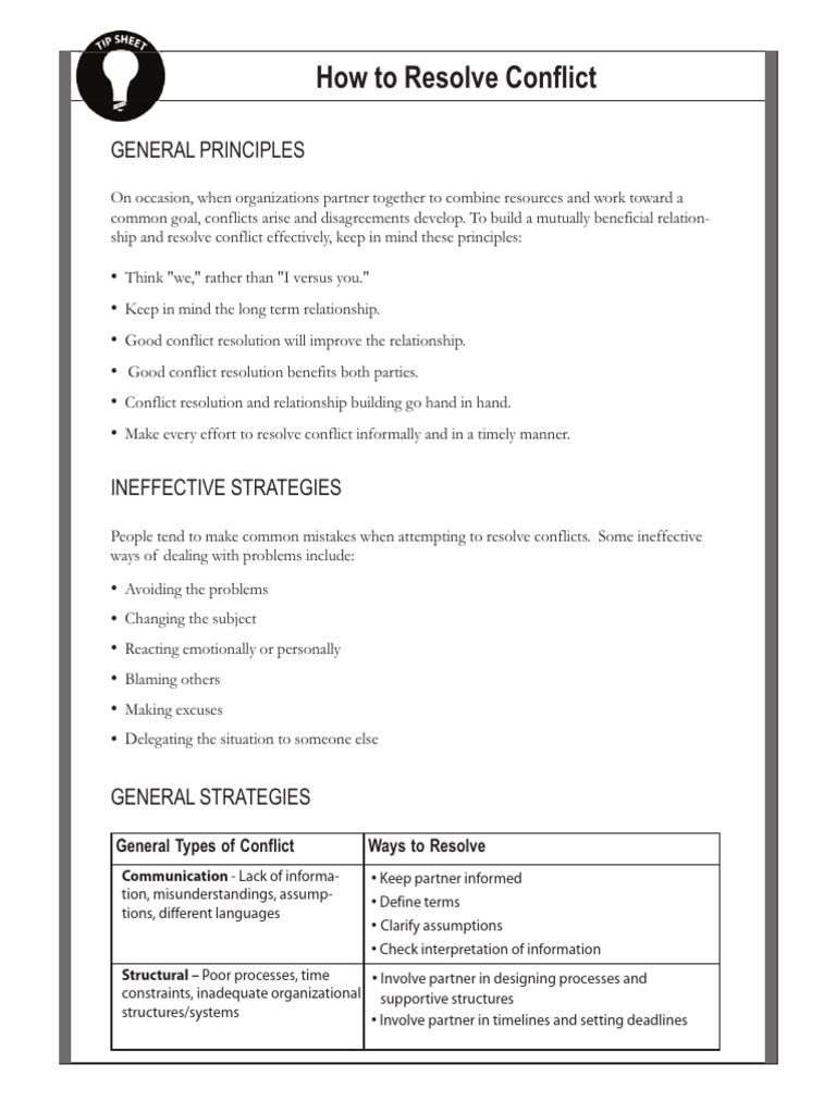 7 8 Steps To Resolve Conflict | PDF | Conflict Resolution | Cognition