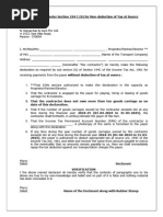 Declaration Under Section 194C | PDF