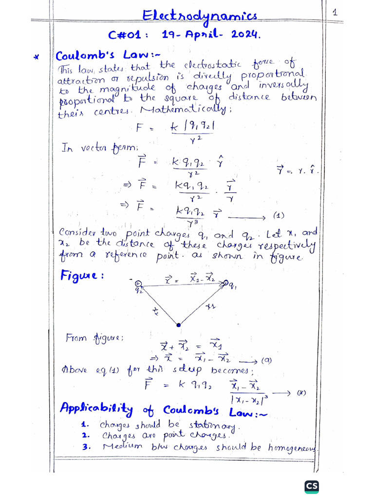 Electrodynamics (Mid Term) | PDF