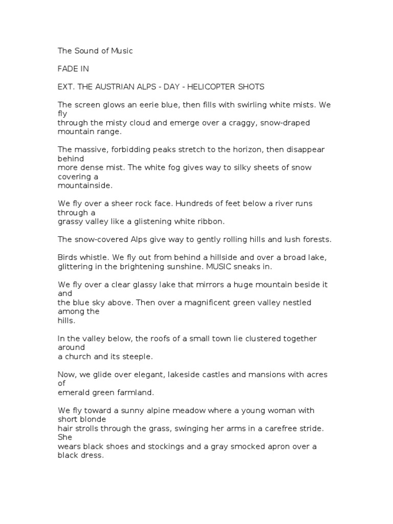 The Sound of Music Script | PDF
