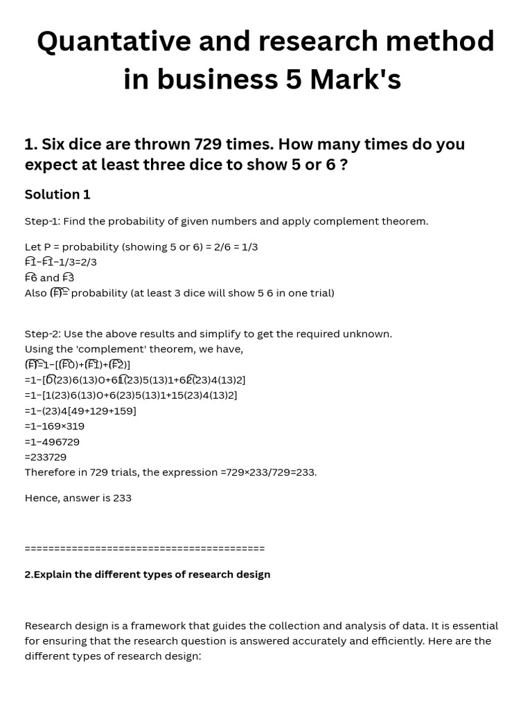 Quantitative Research Methods Overview | PDF | Survey Methodology | P Value