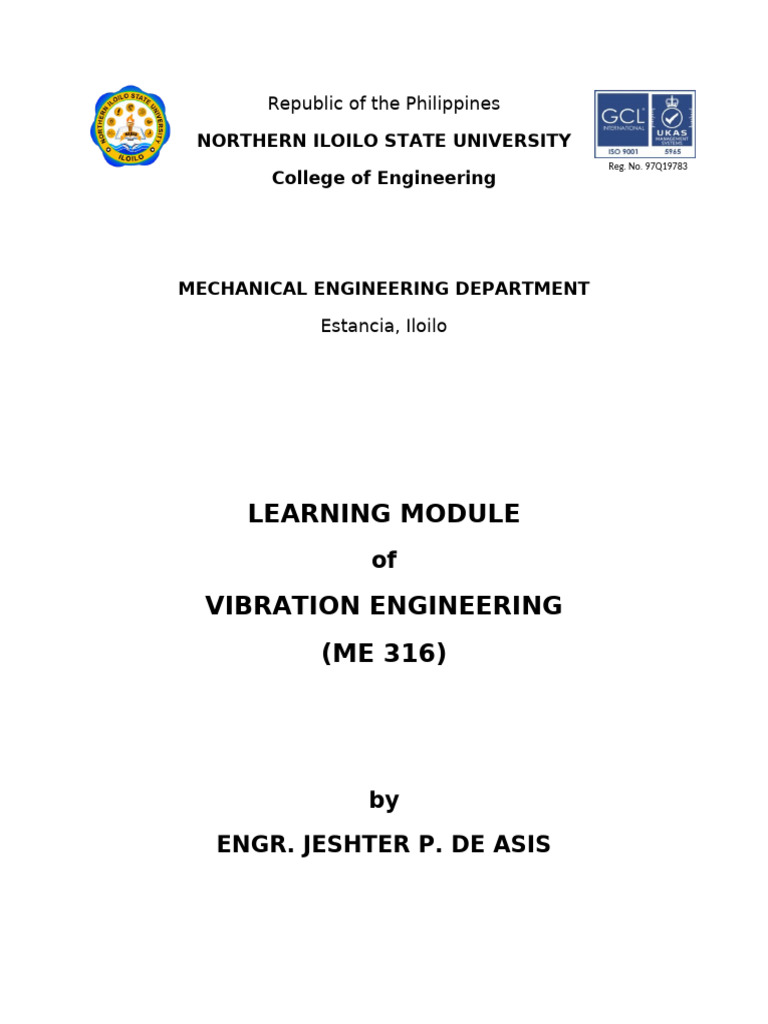 Basic Concepts of Vibrating Systems | PDF | Oscillation | Differential ...