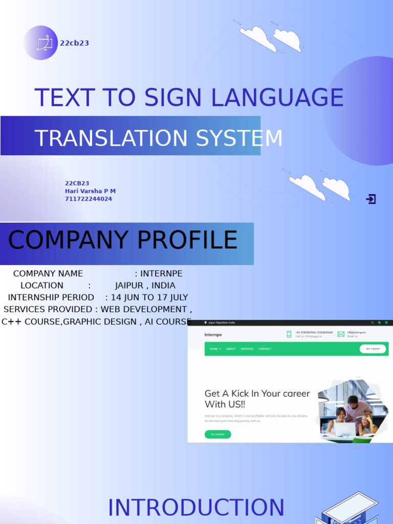 TEXT TO SIGN LANGUAGE PPT | PDF