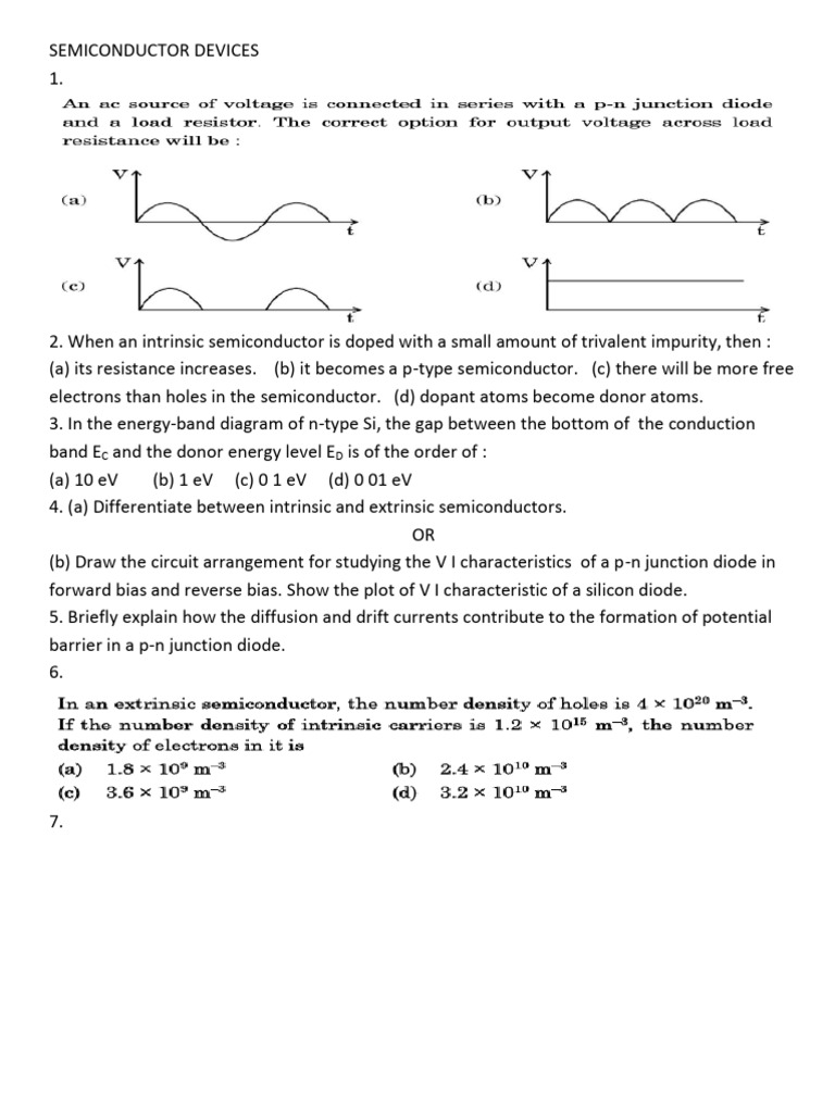 semiconductor | PDF | P–N Junction | Diode