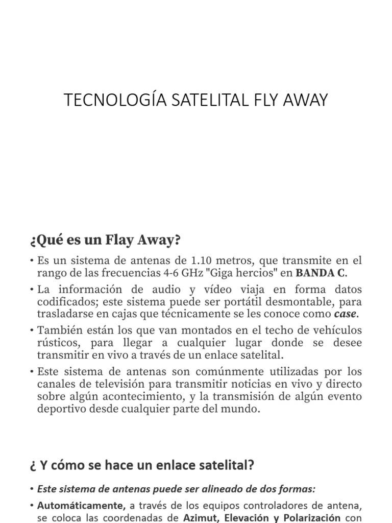 Fly Away | PDF | Televisión via satélite | Antena (Radio)