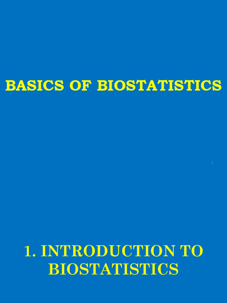 Basics of Biostatistics ALL | PDF | Level Of Measurement | Statistics