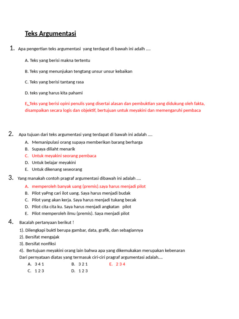 Teks Argumentasi | PDF