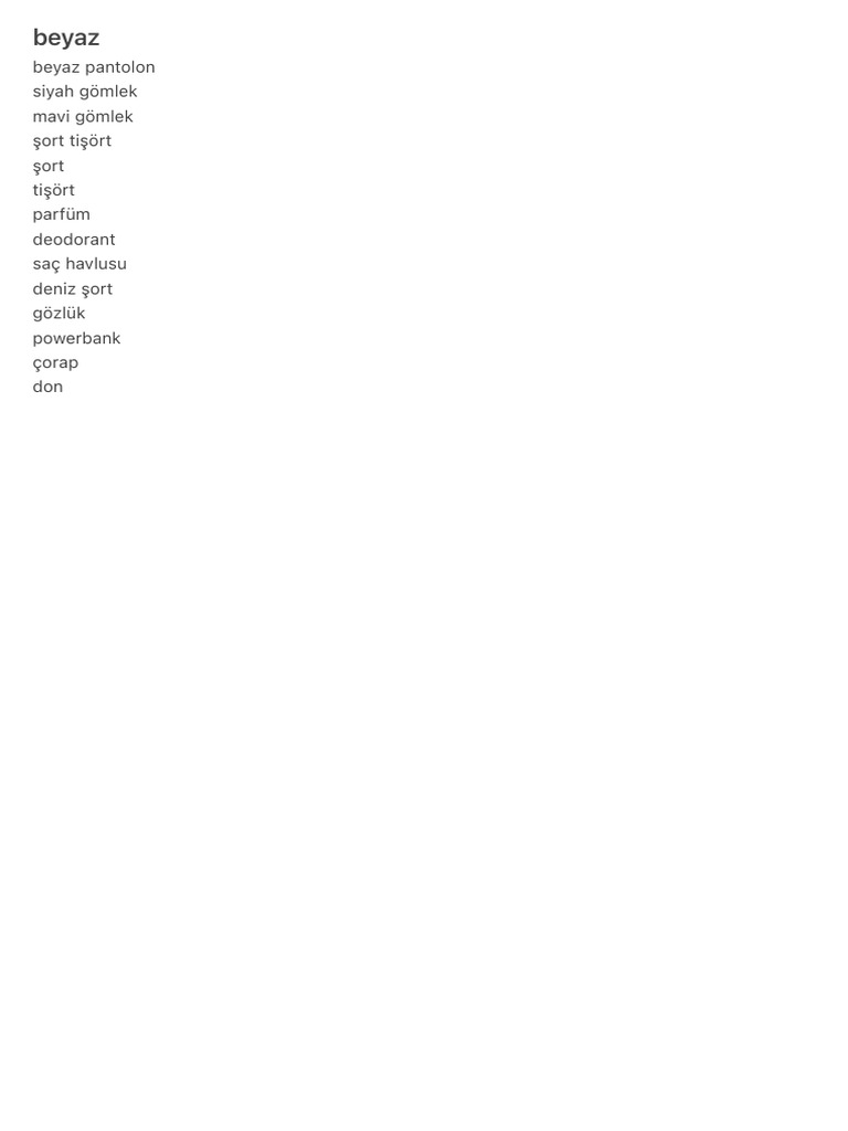 Beyaz | PDF