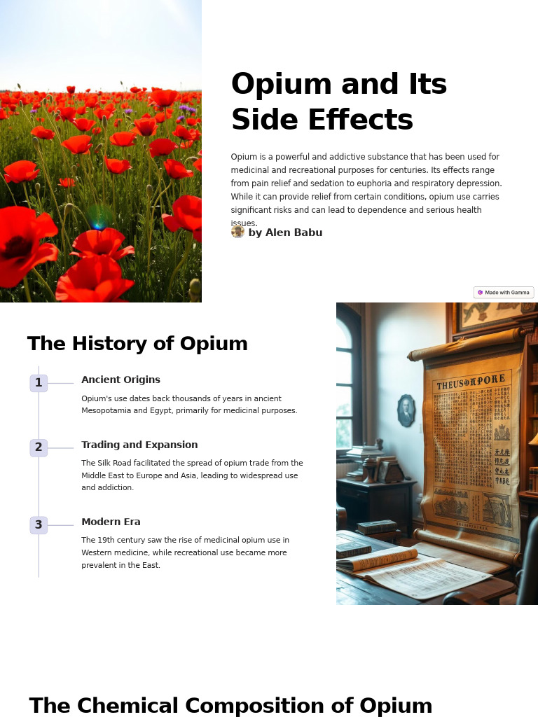 Opium and Its Side Effects | PDF | Opium | Morphine