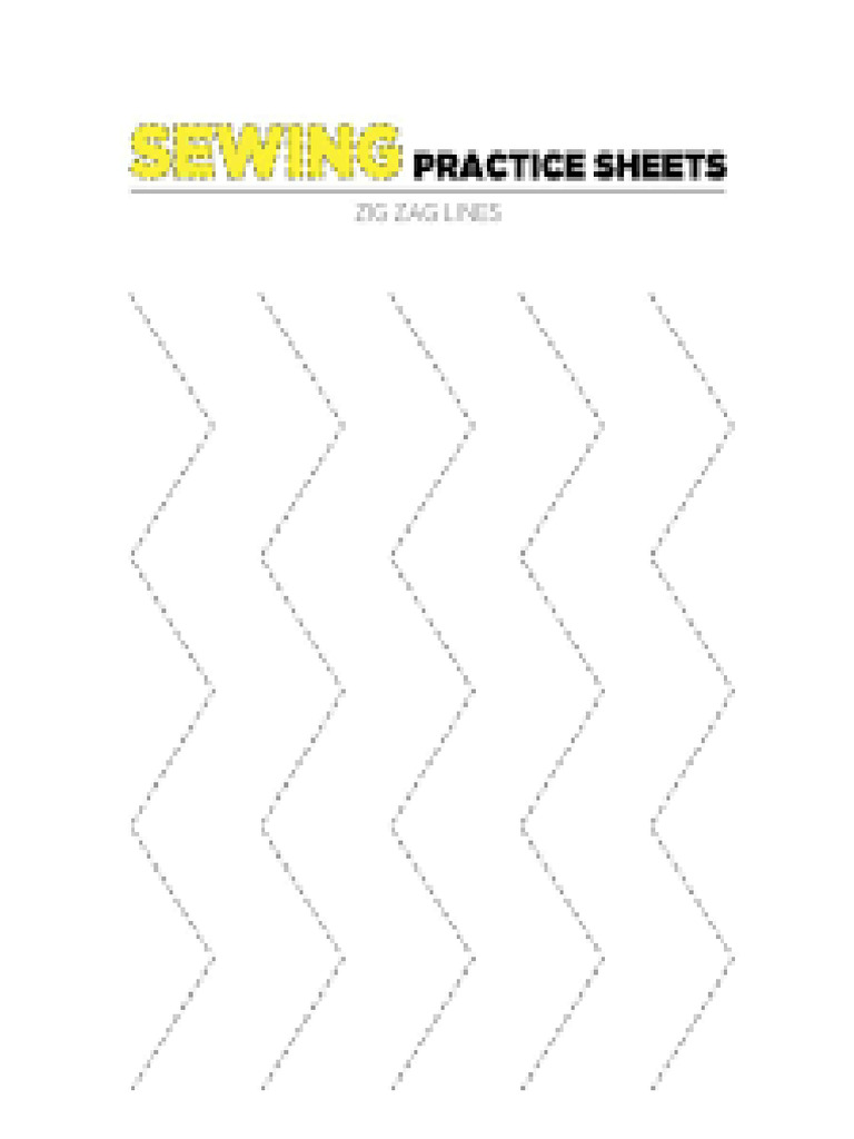 Sewing Practice Sheet | PDF