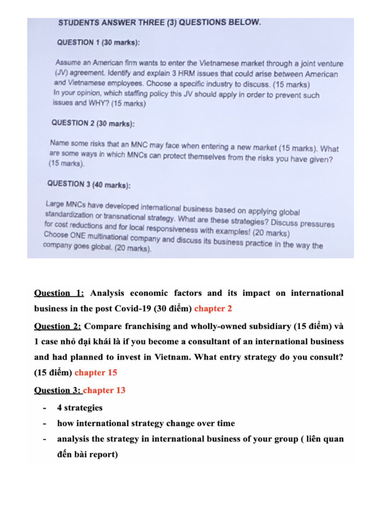 IB Final Questions | PDF