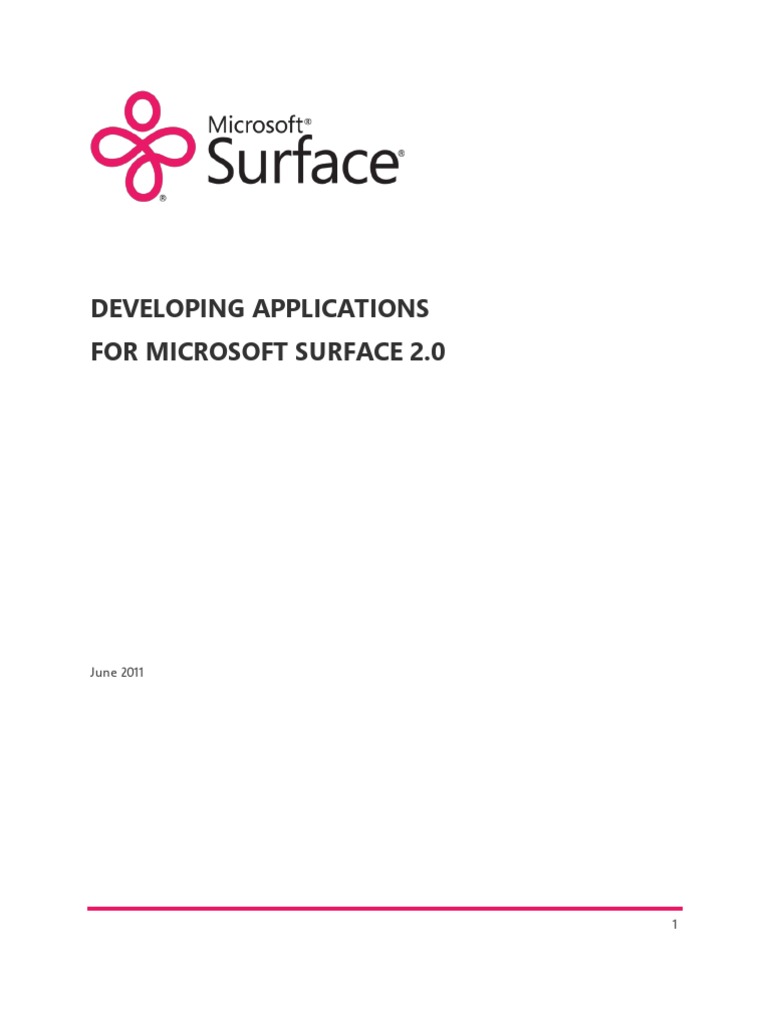 Developing Surface Applications | PDF | Windows Presentation Foundation ...