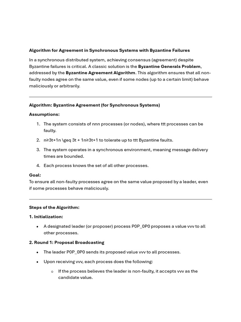 15 - Algorithm For Agreement | PDF | Computer Engineering | Concurrent ...